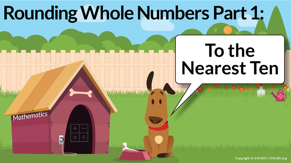 Rounding Whole Numbers Part 1 To The Nearest Ten
