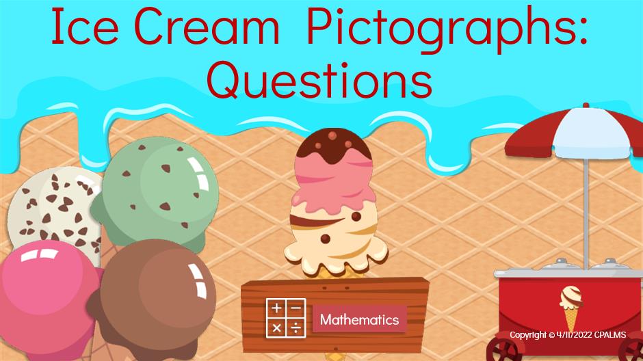 Ice Cream Pictographs: Questions