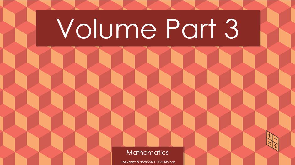 Volume Part 3: Missing Dimensions