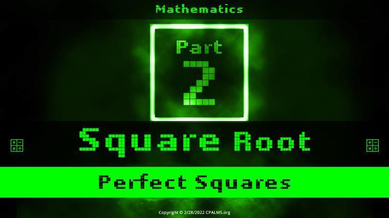 Square Root Part 2: Non-Perfect Squares