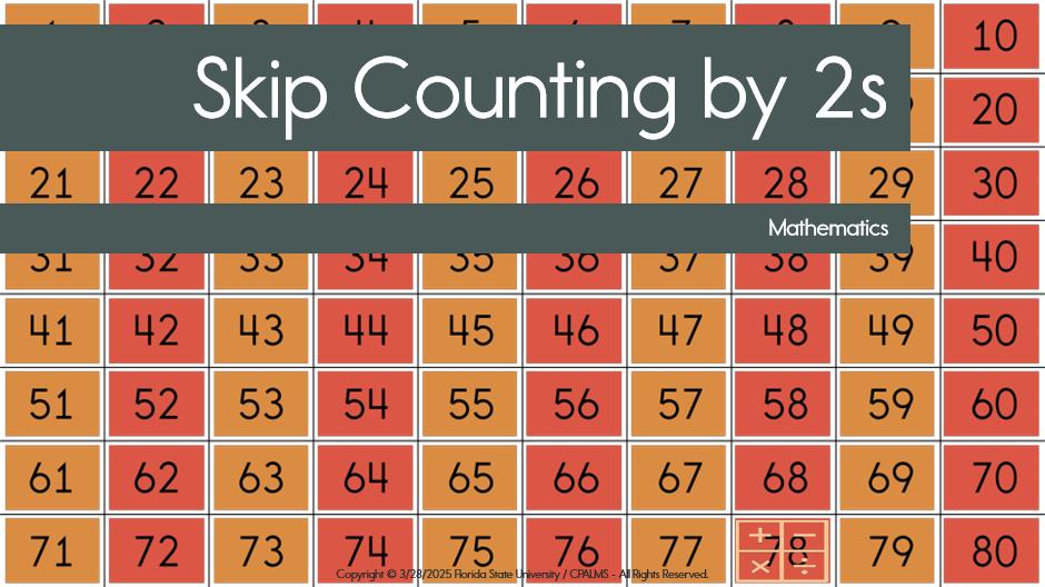 Skip Counting by 2s