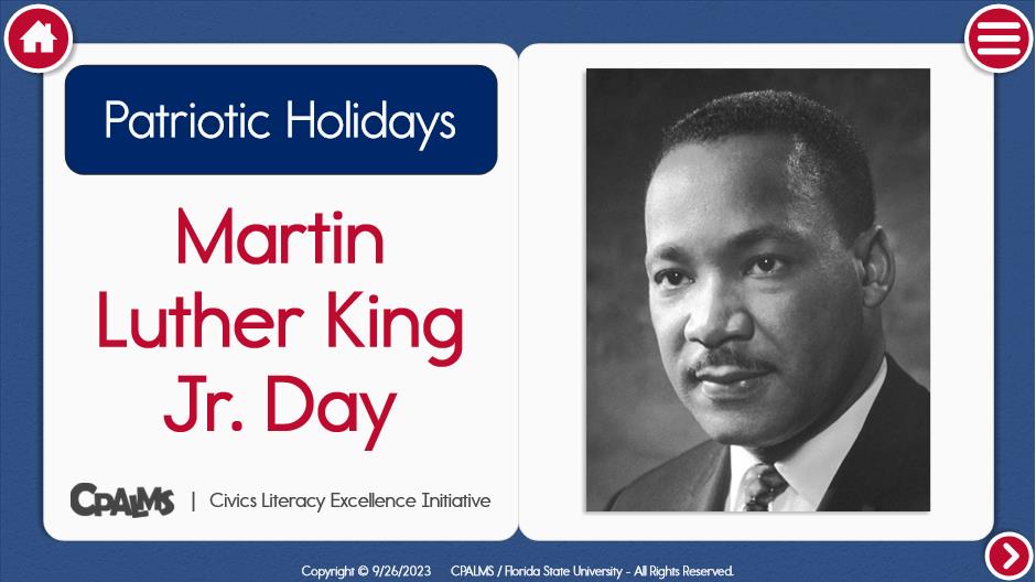 Martin Luther King Jr. Day - Interactive Research Pages