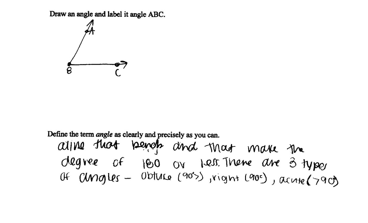 Definition of an Angle