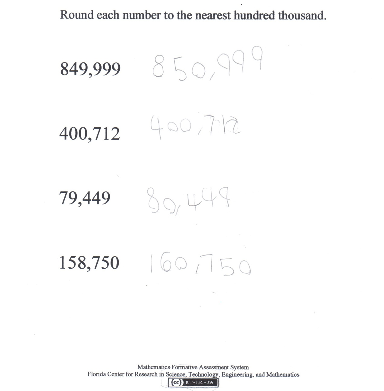 Rounding To The Hundred Thousands Place