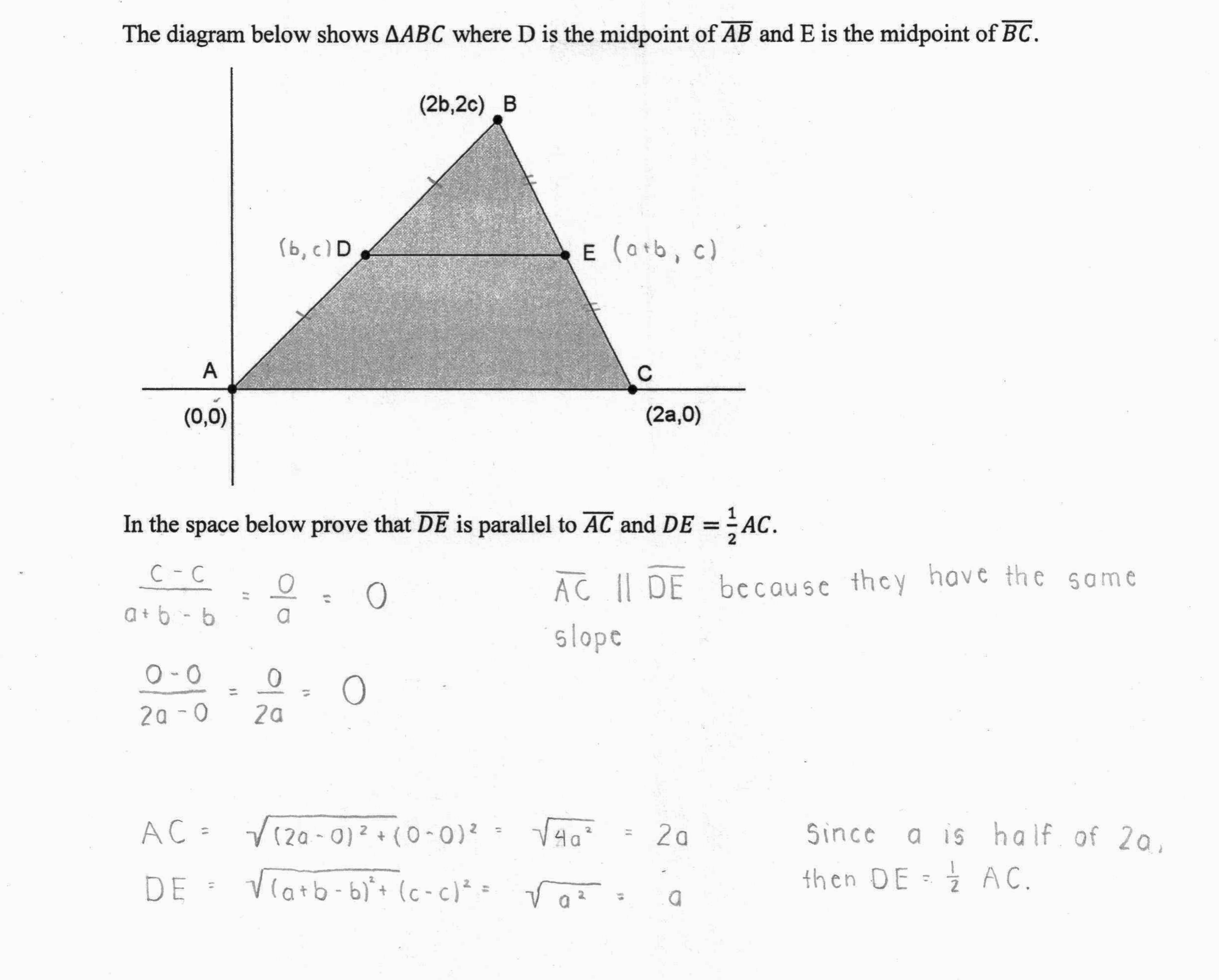 Triangle Midsegment Proof