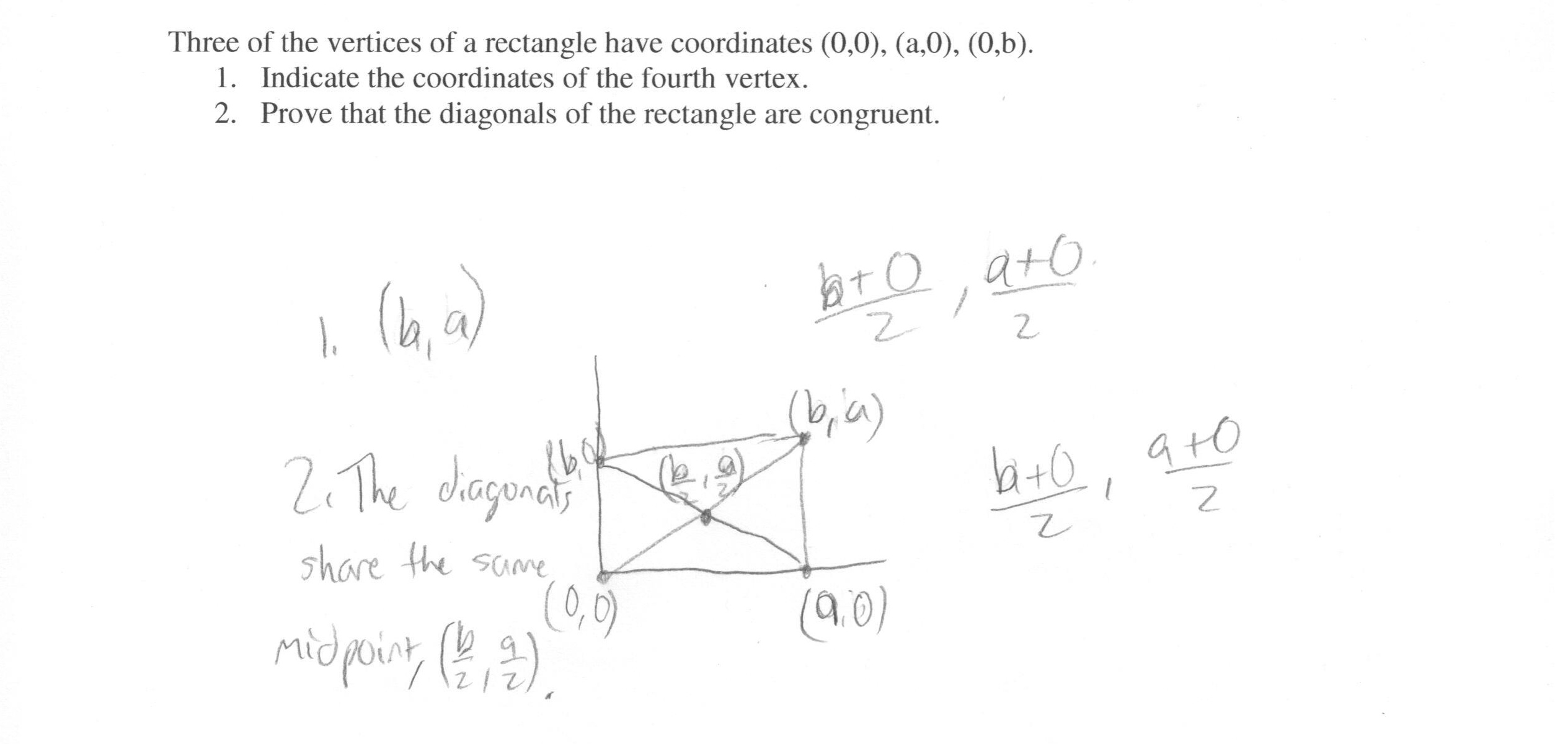 Diagonals of a Rectangle