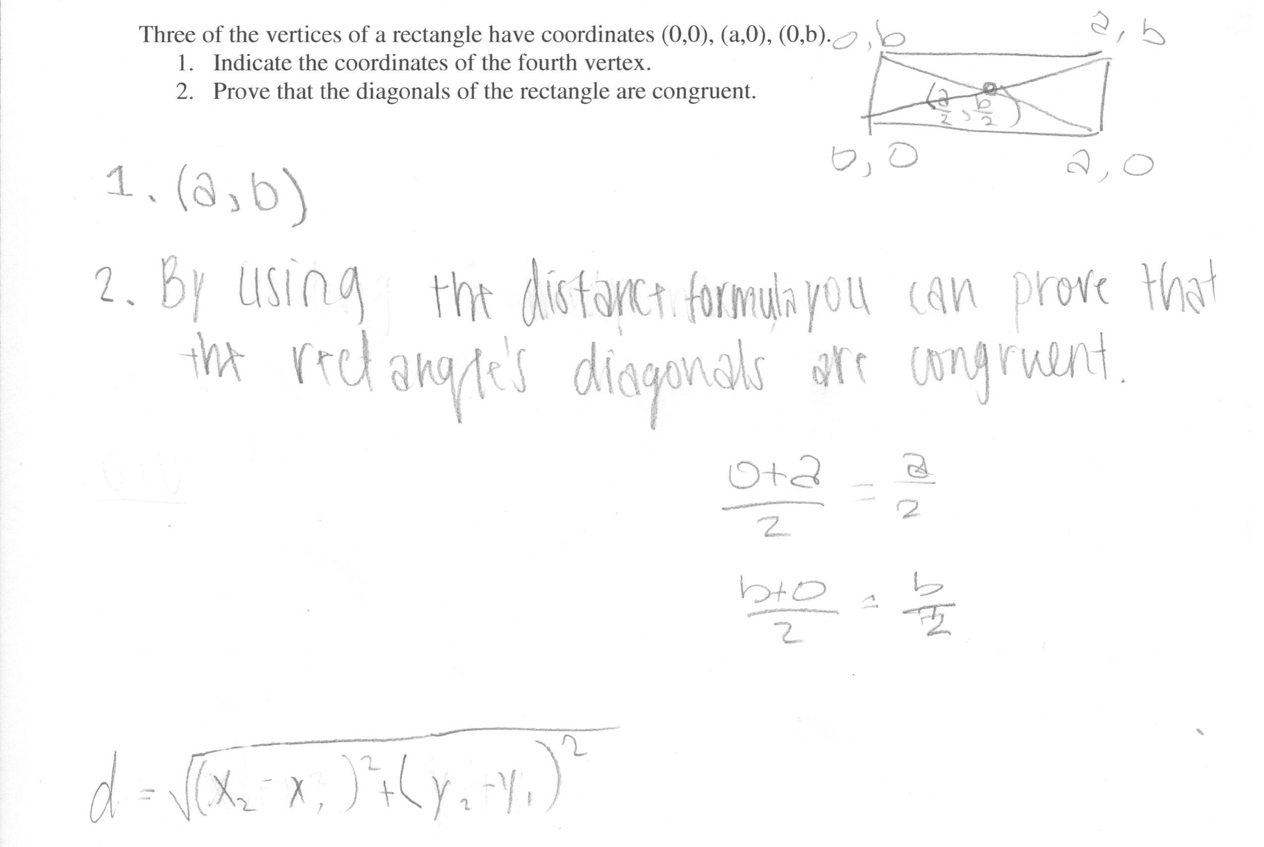 Diagonals of a Rectangle