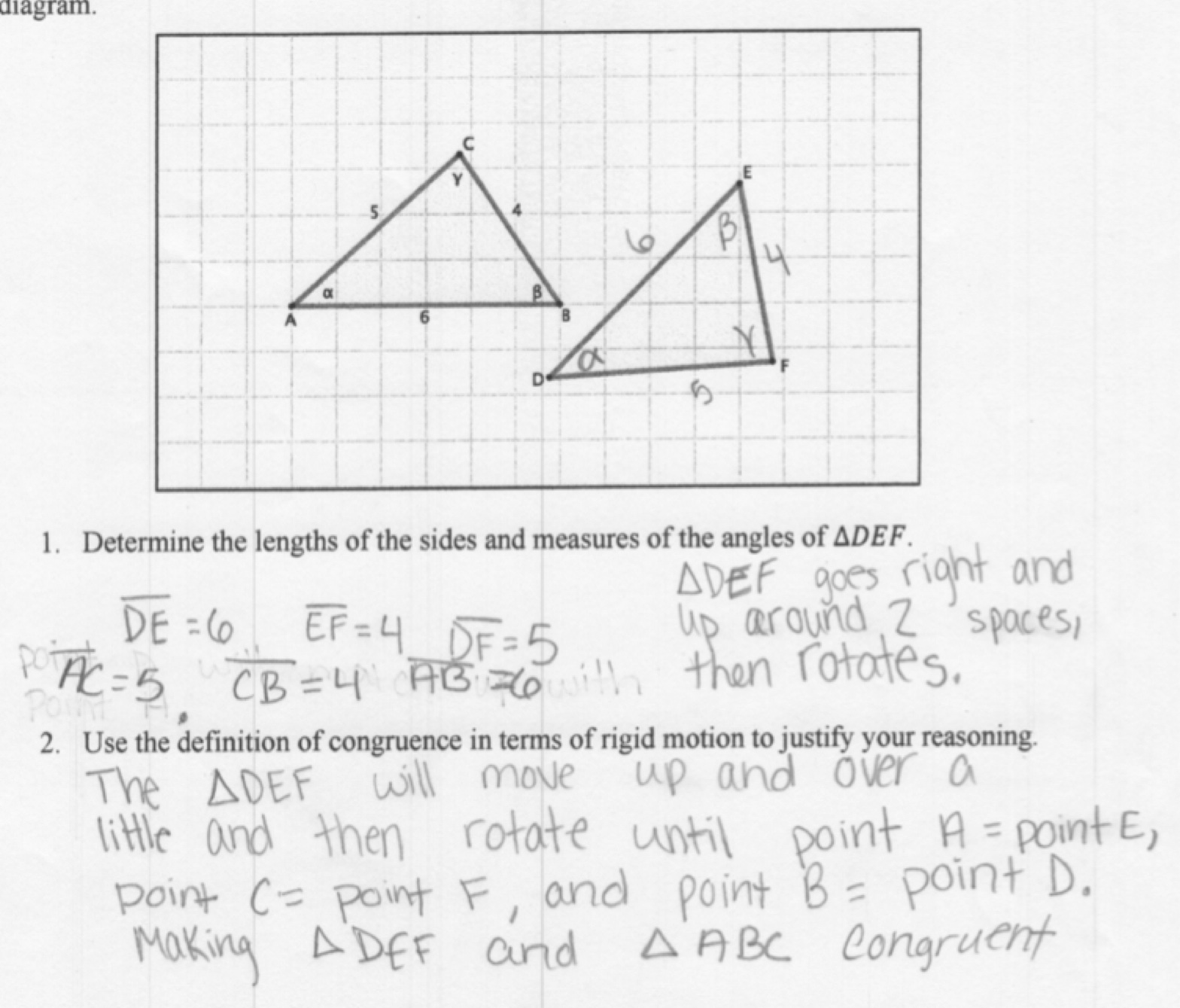 Congruence Implies Congruent Corresponding Parts