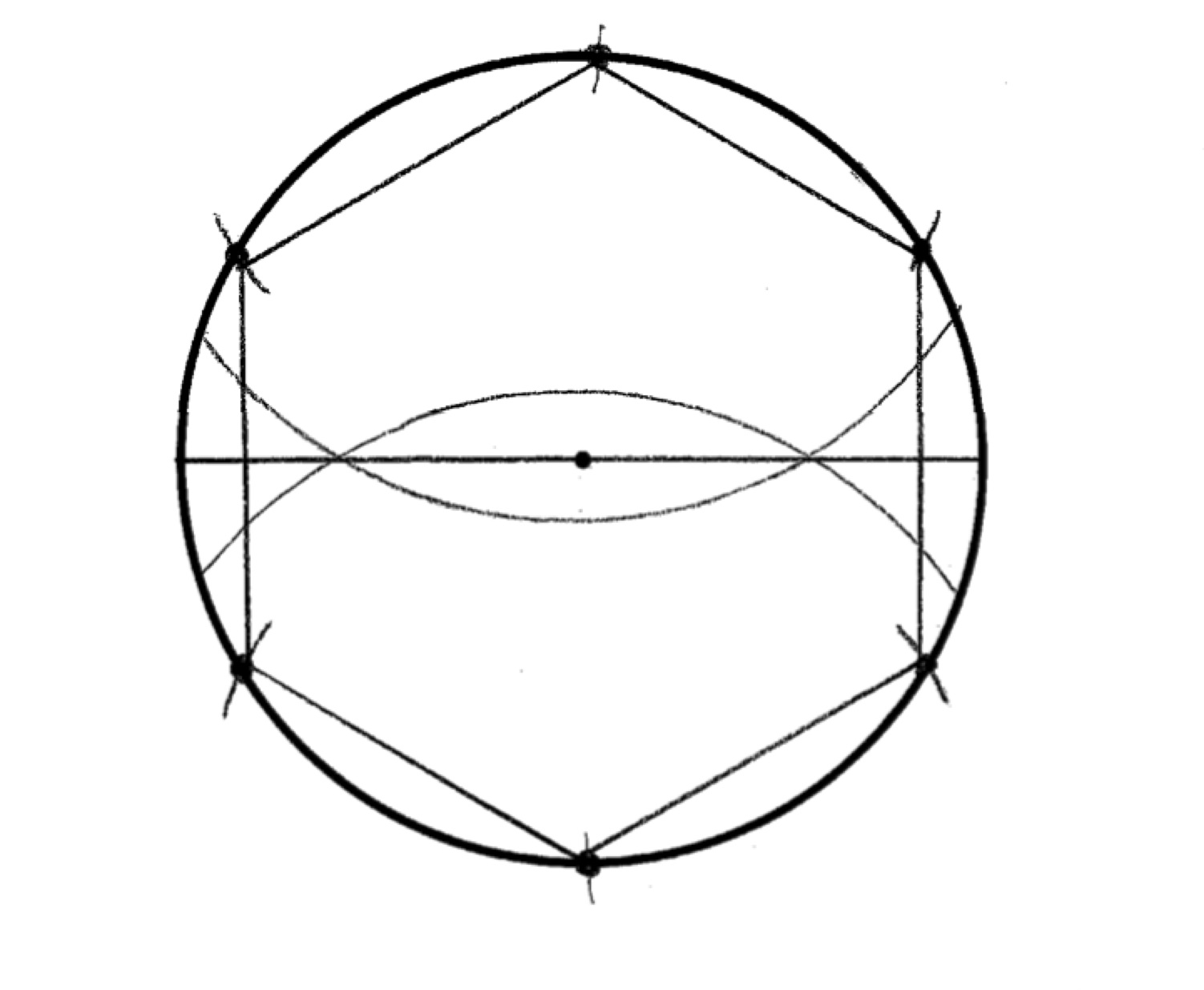 Regular Hexagon in a Circle