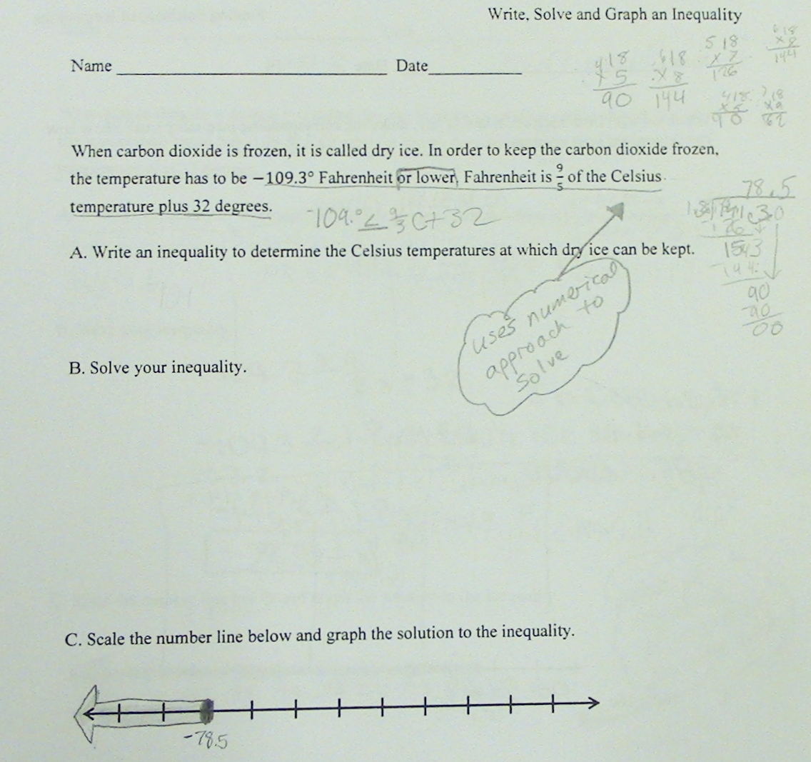 Write, Solve and Graph an Inequality