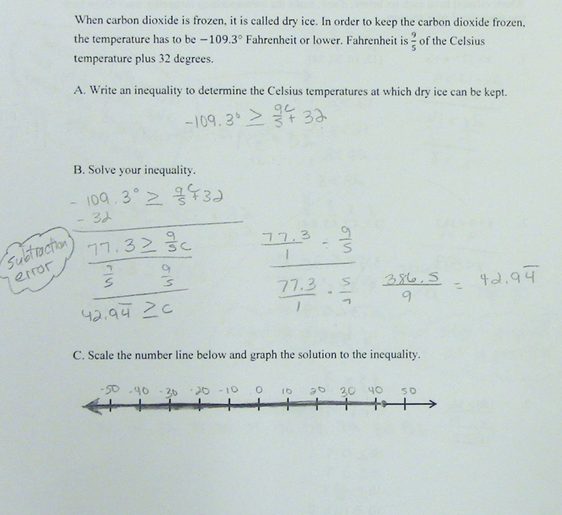 Write, Solve and Graph an Inequality