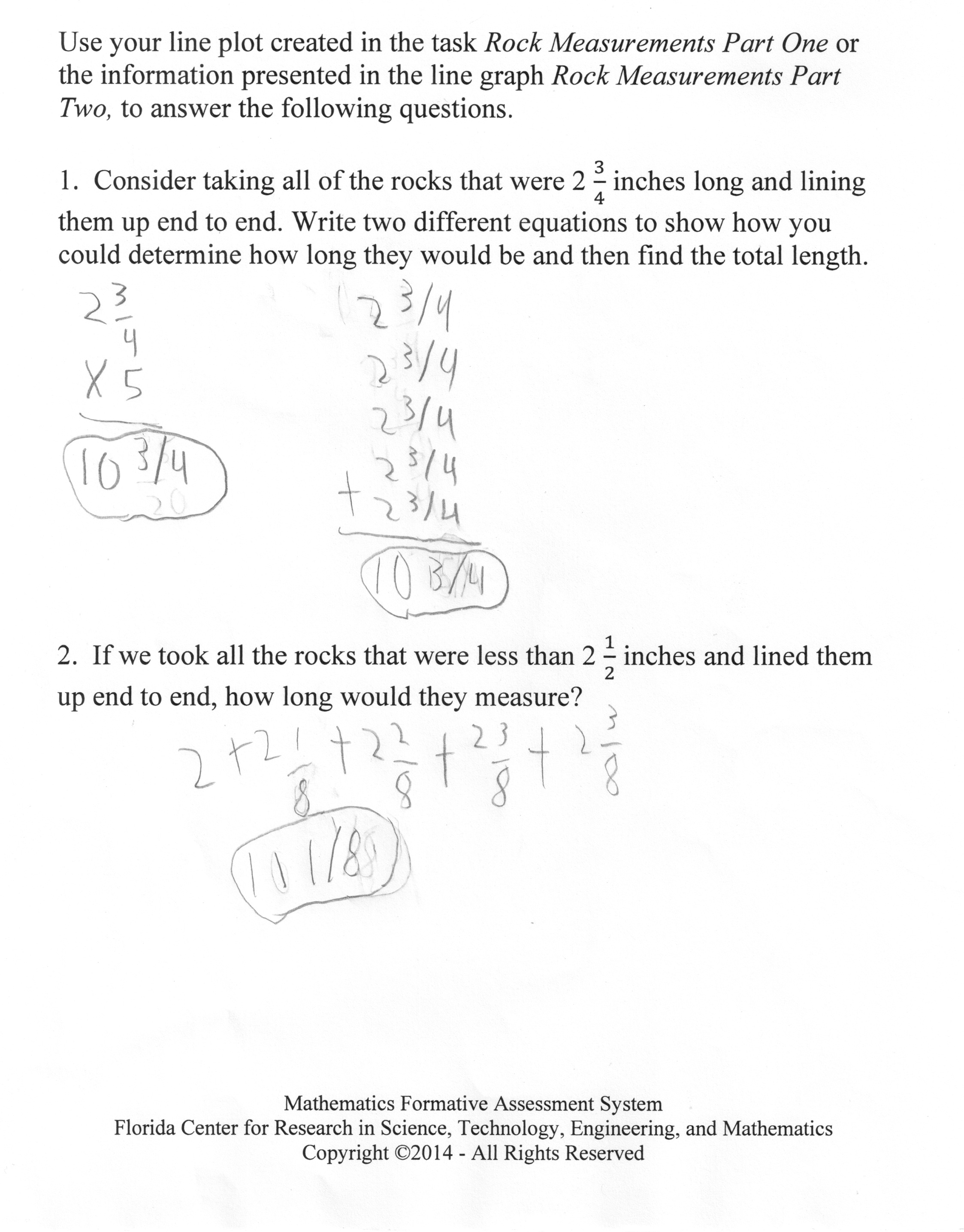 Rock Measurements Part Two