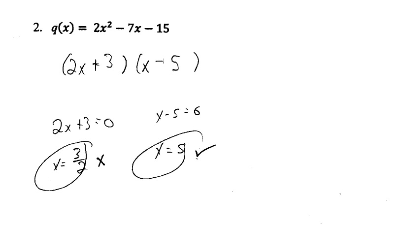 Zeros Of A Quadratic