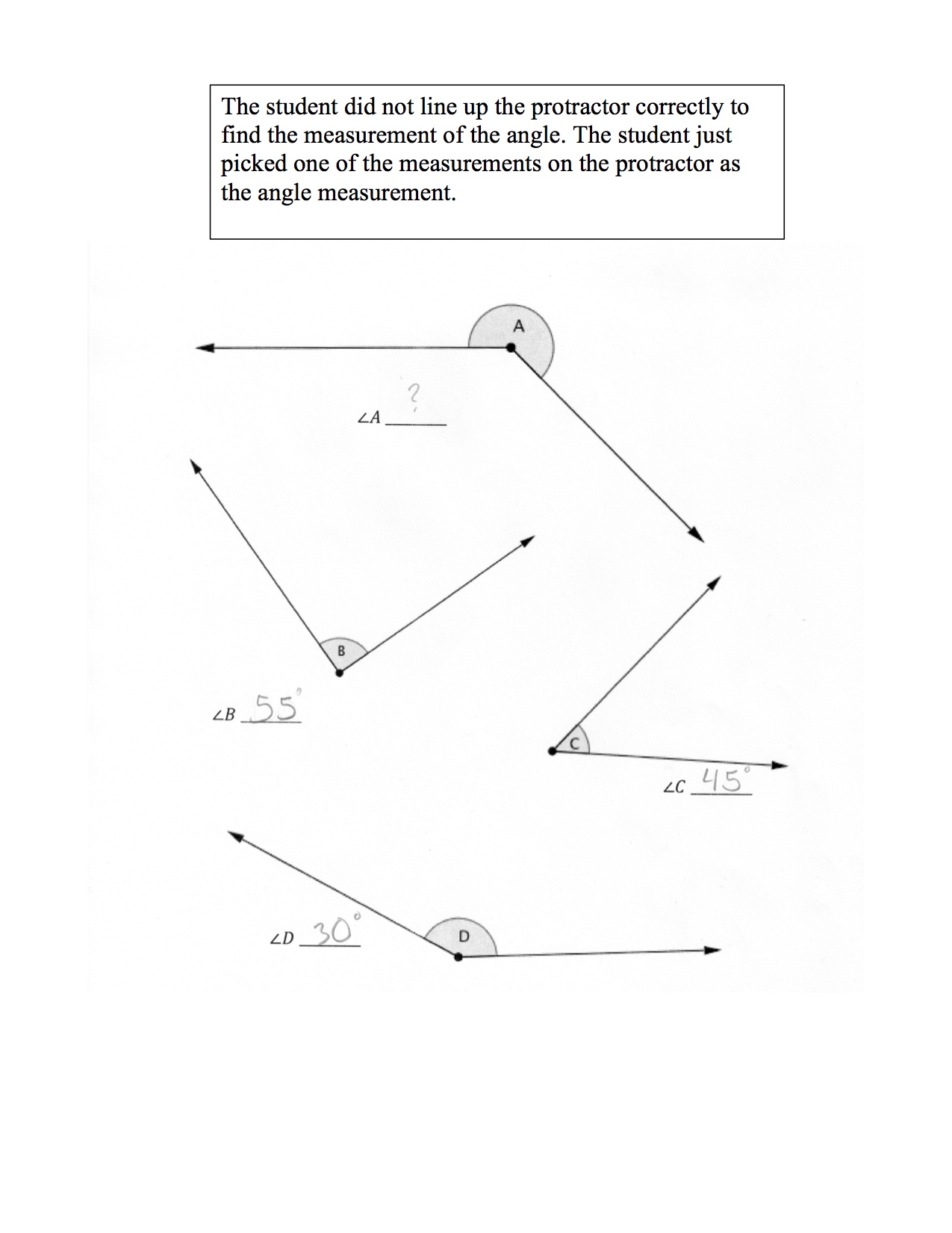 Measuring Angles With a Protractor