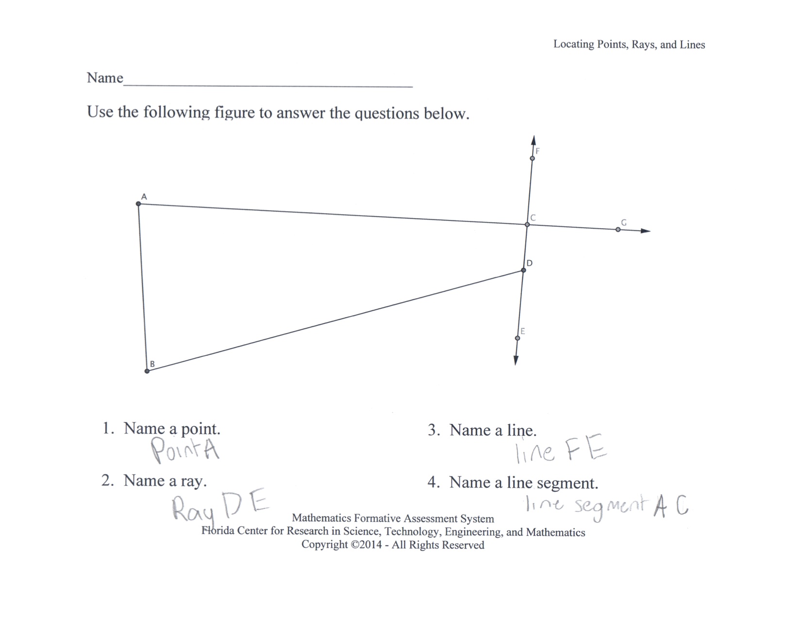 Locating Points, Lines, and Rays