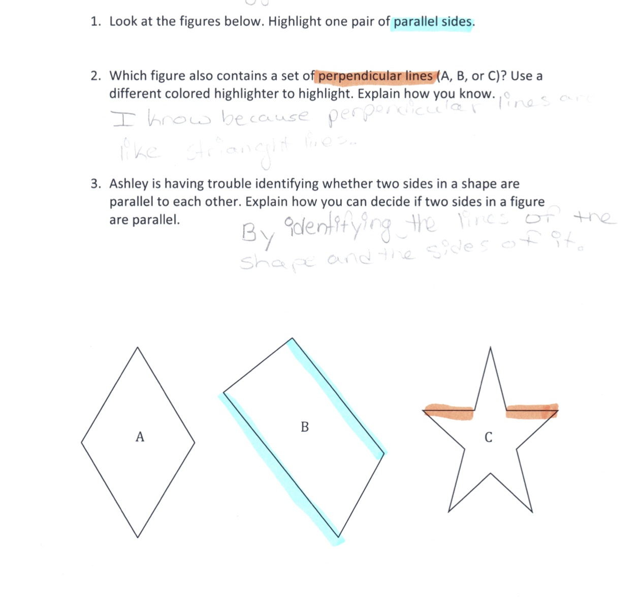 Parallel and Perpendicular Sides