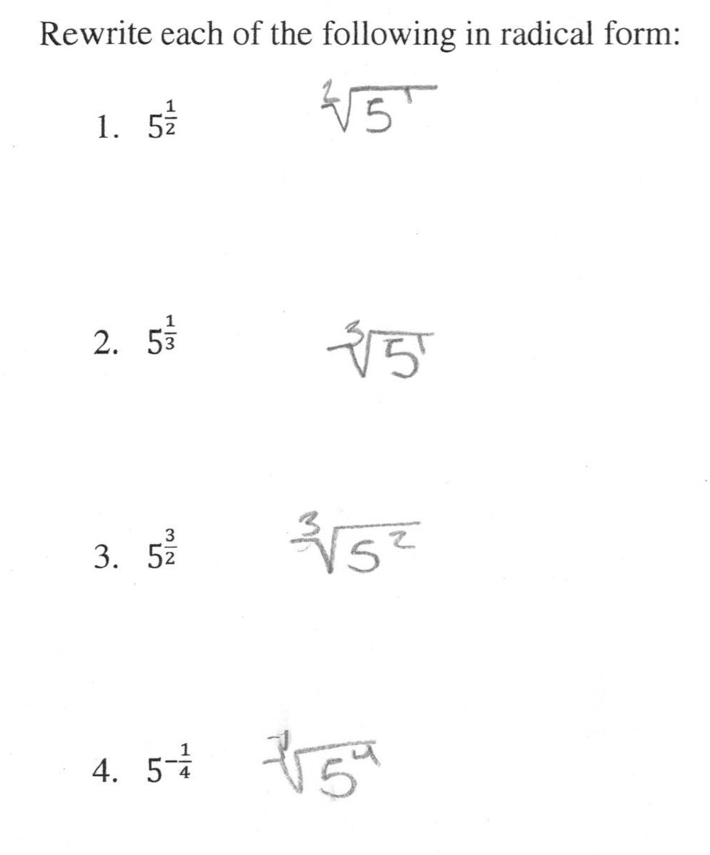 Rational Exponents - 2
