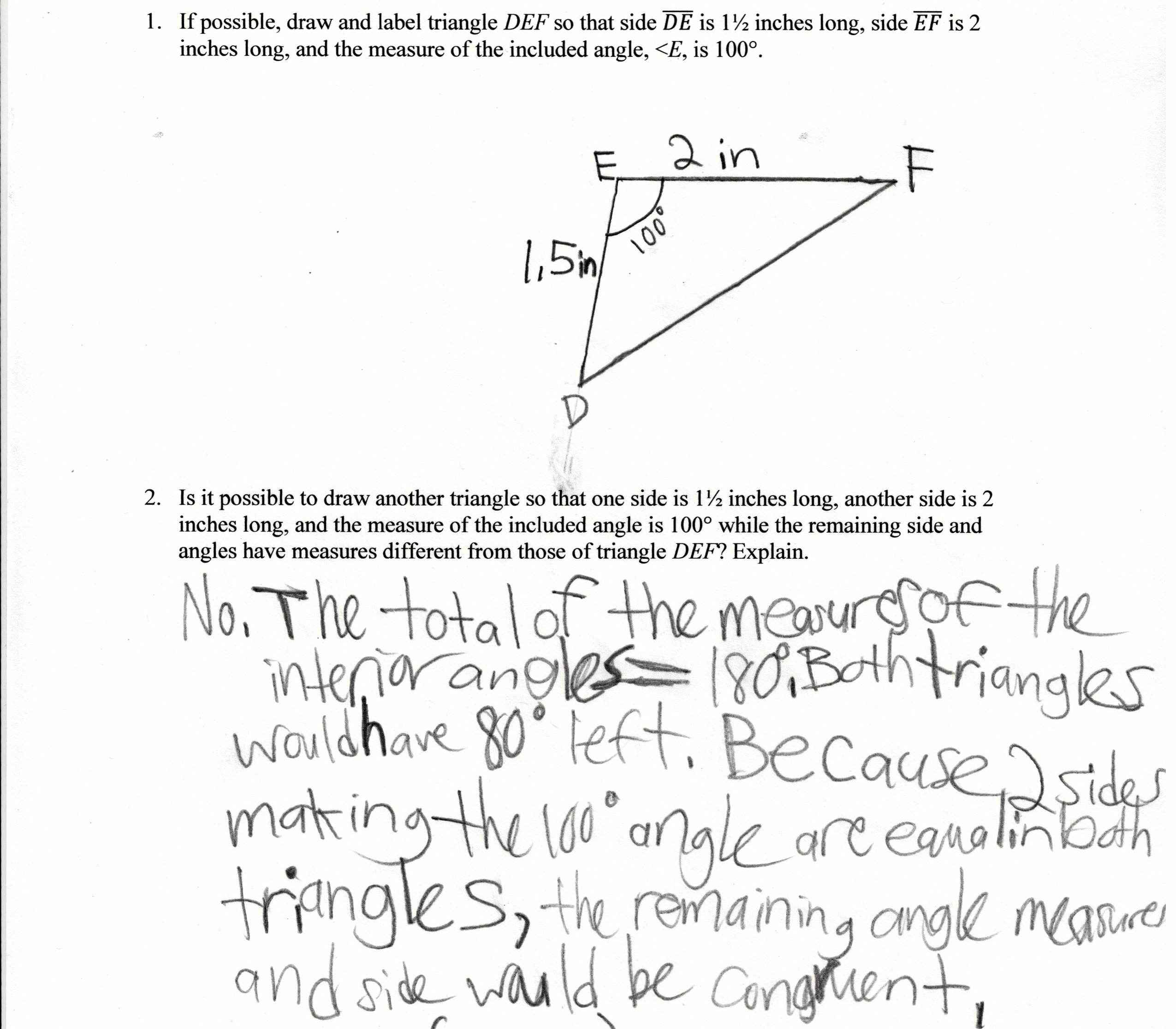 Drawing Triangles SAS