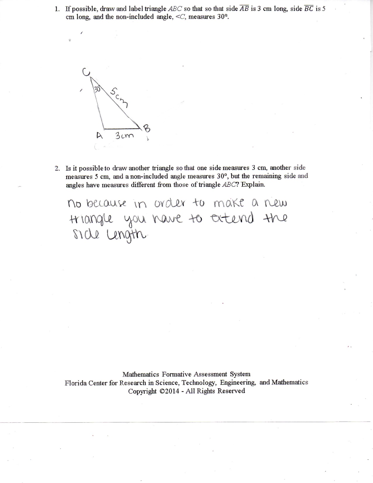 Drawing Triangles SSA