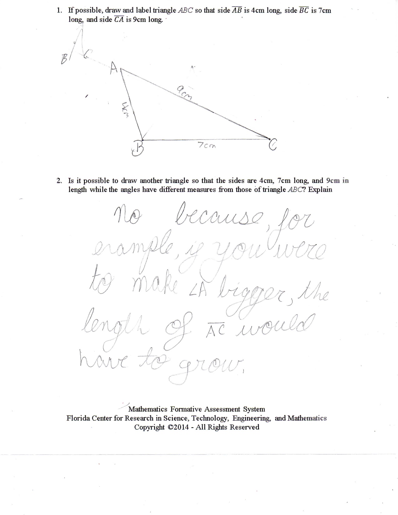 Drawing Triangles SSS