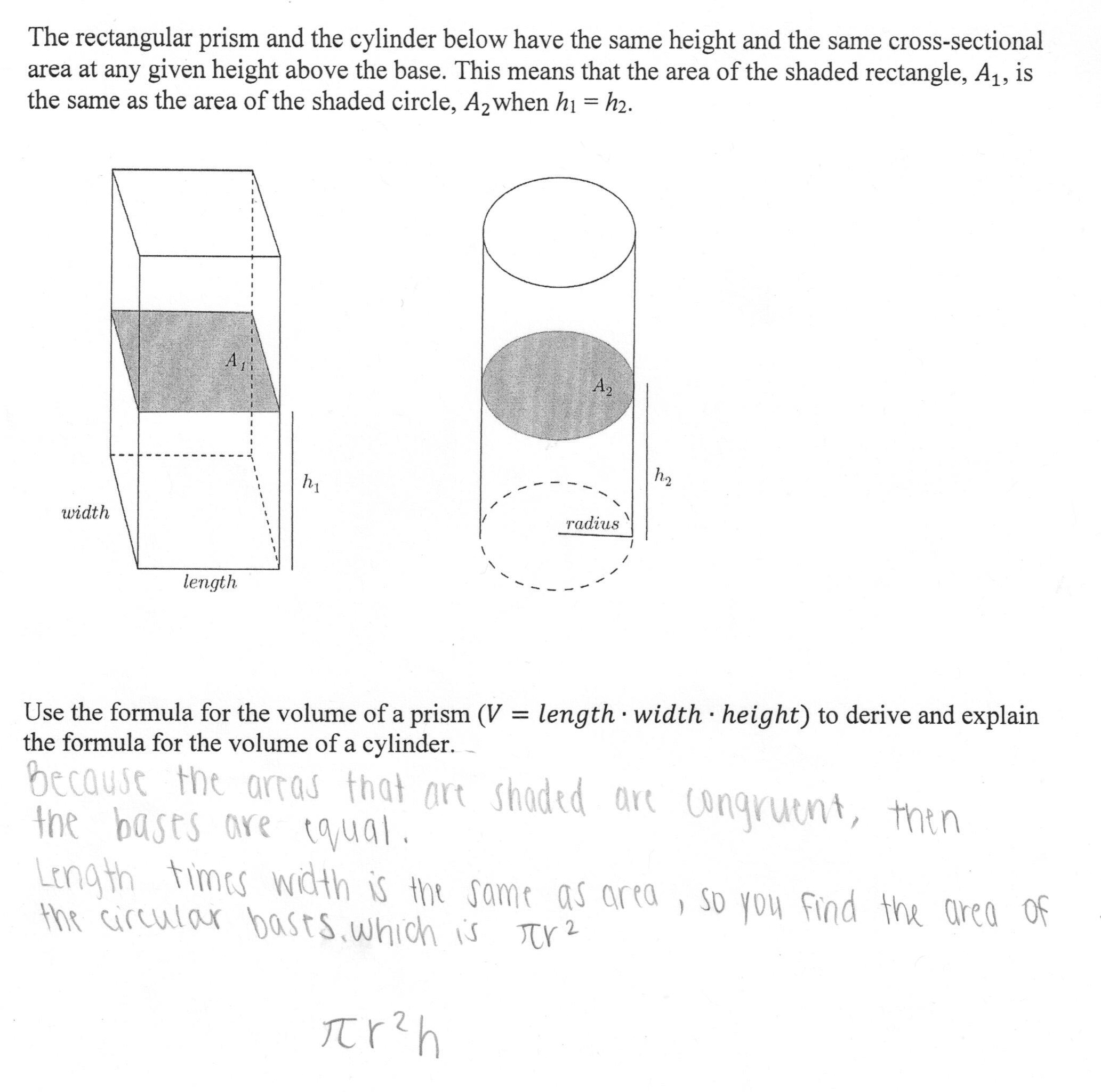 Volume of a Cylinder