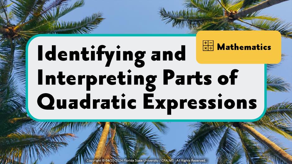 Identifying and Interpreting Parts of Quadratic Equations in Vertex Form